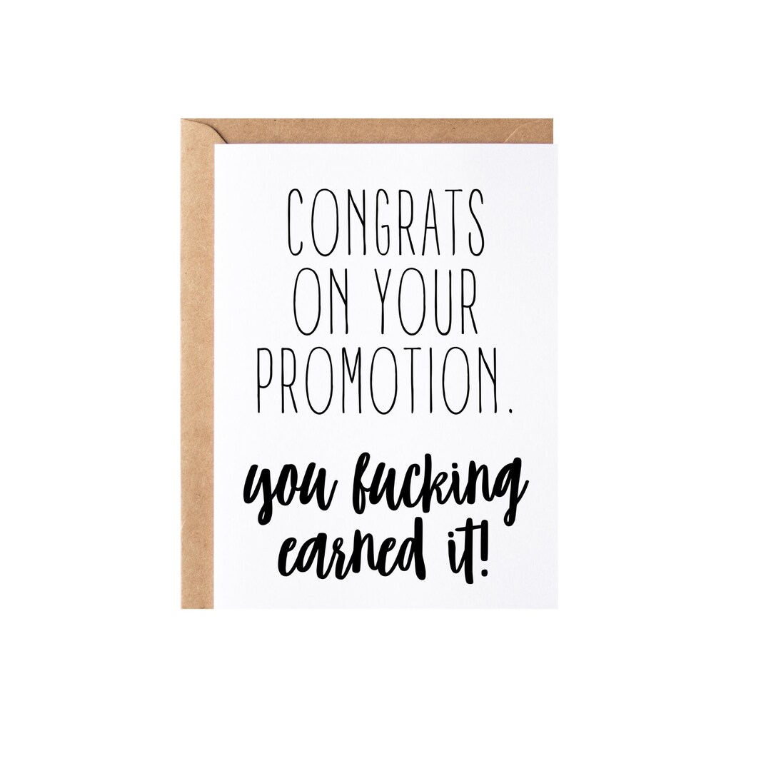 Job Promotion Card | New Job Promotion Congrats Gift Idea ...