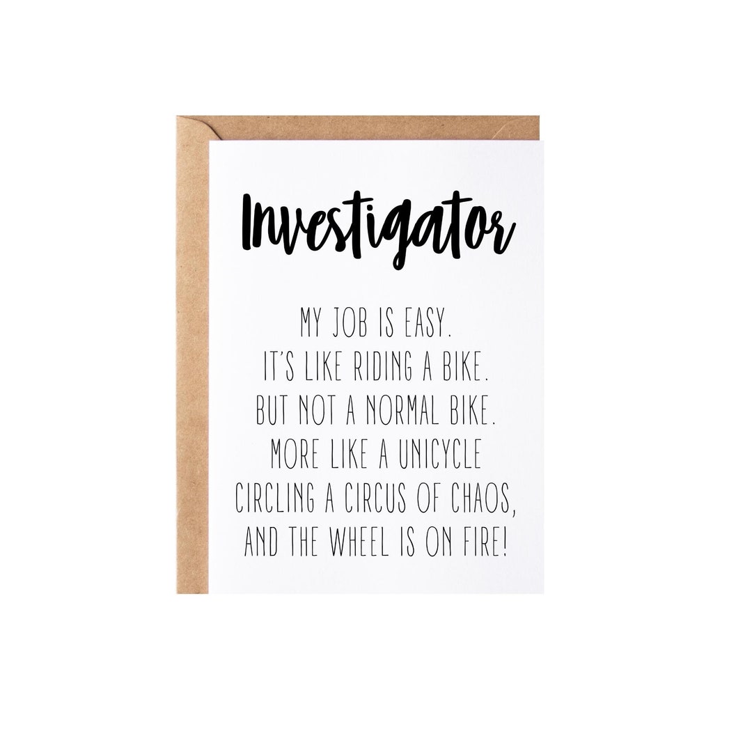 Investigator Gift, Card | Funny Private Investigator Thank You ...
