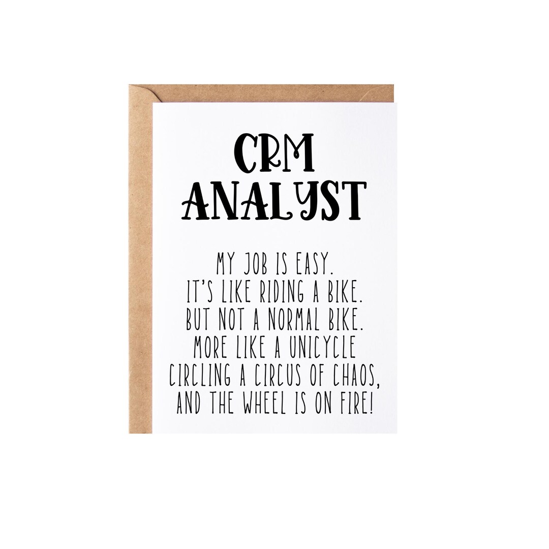 CRM Analyst Gift, Card | Funny CRM Analyst Thank You Appreciation ...