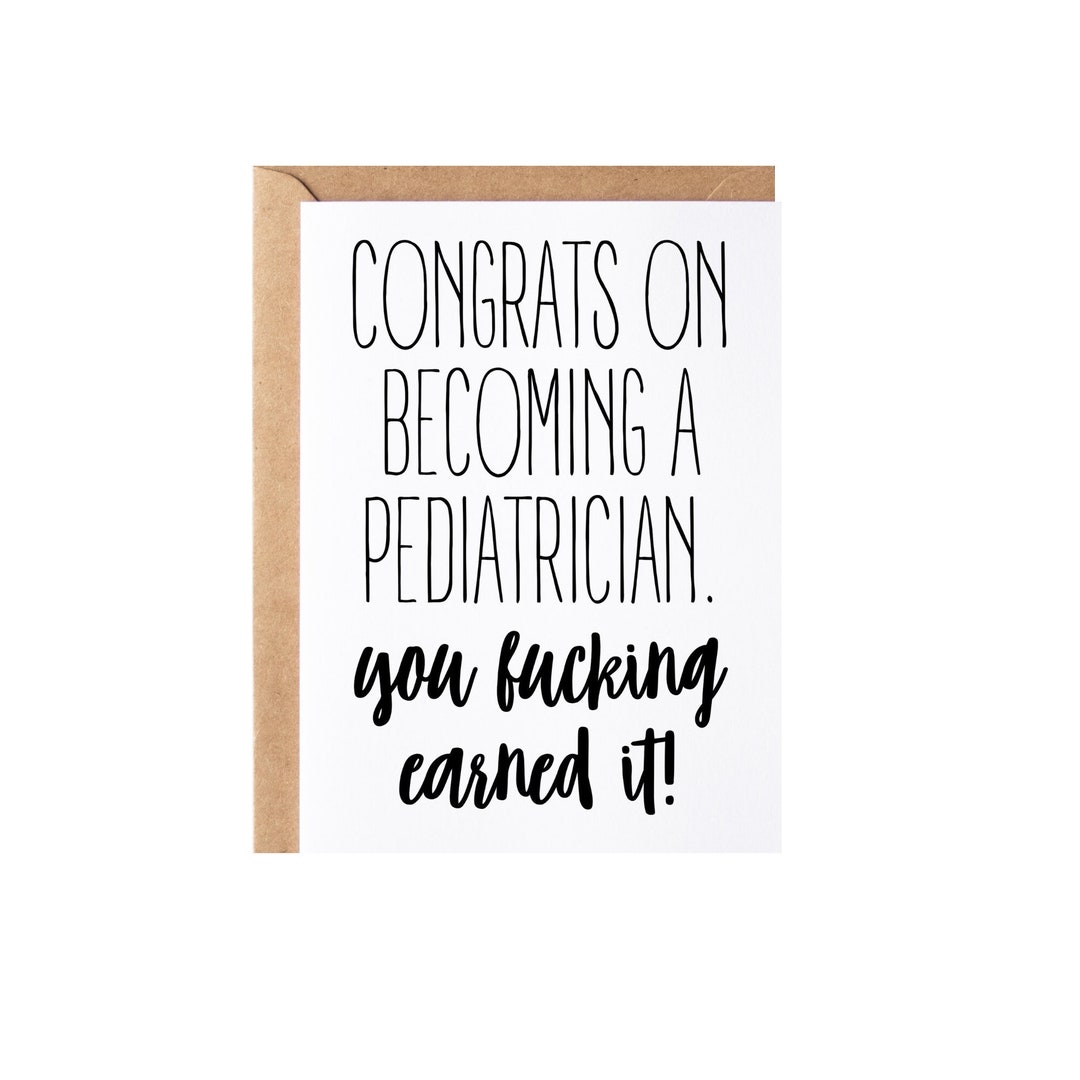 Pediatrician Grad Card | Funny New Pediatrician Graduation Gift Idea ...