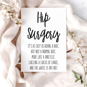 Hip Replacement Card, Hip Surgery Recovery Gift Idea | Funny Get Well ...