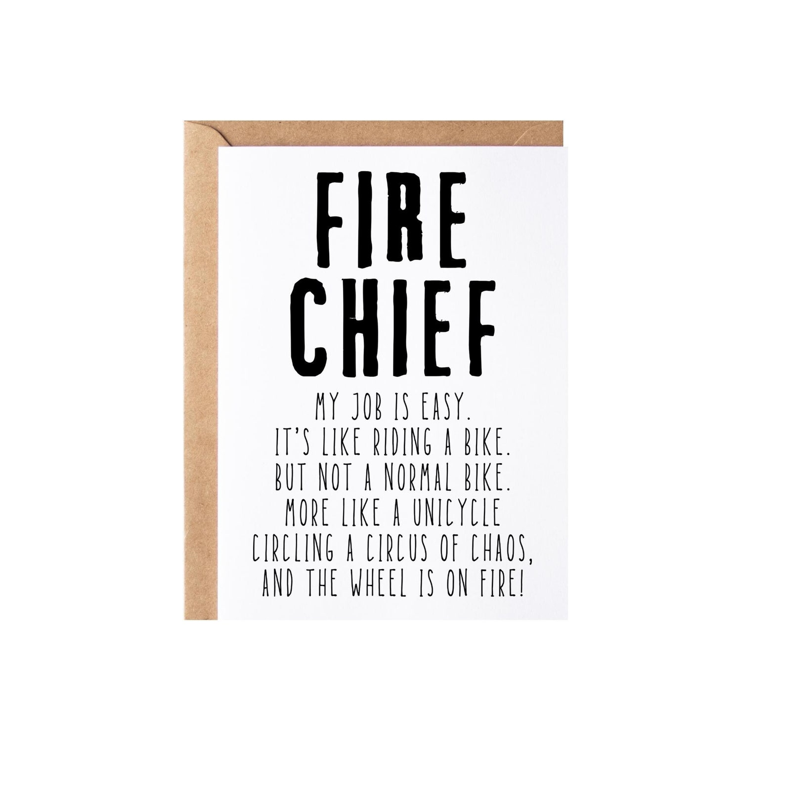 Fire Chief Gift, Card | Funny Fire Chief Thank You Appreciation Present ...