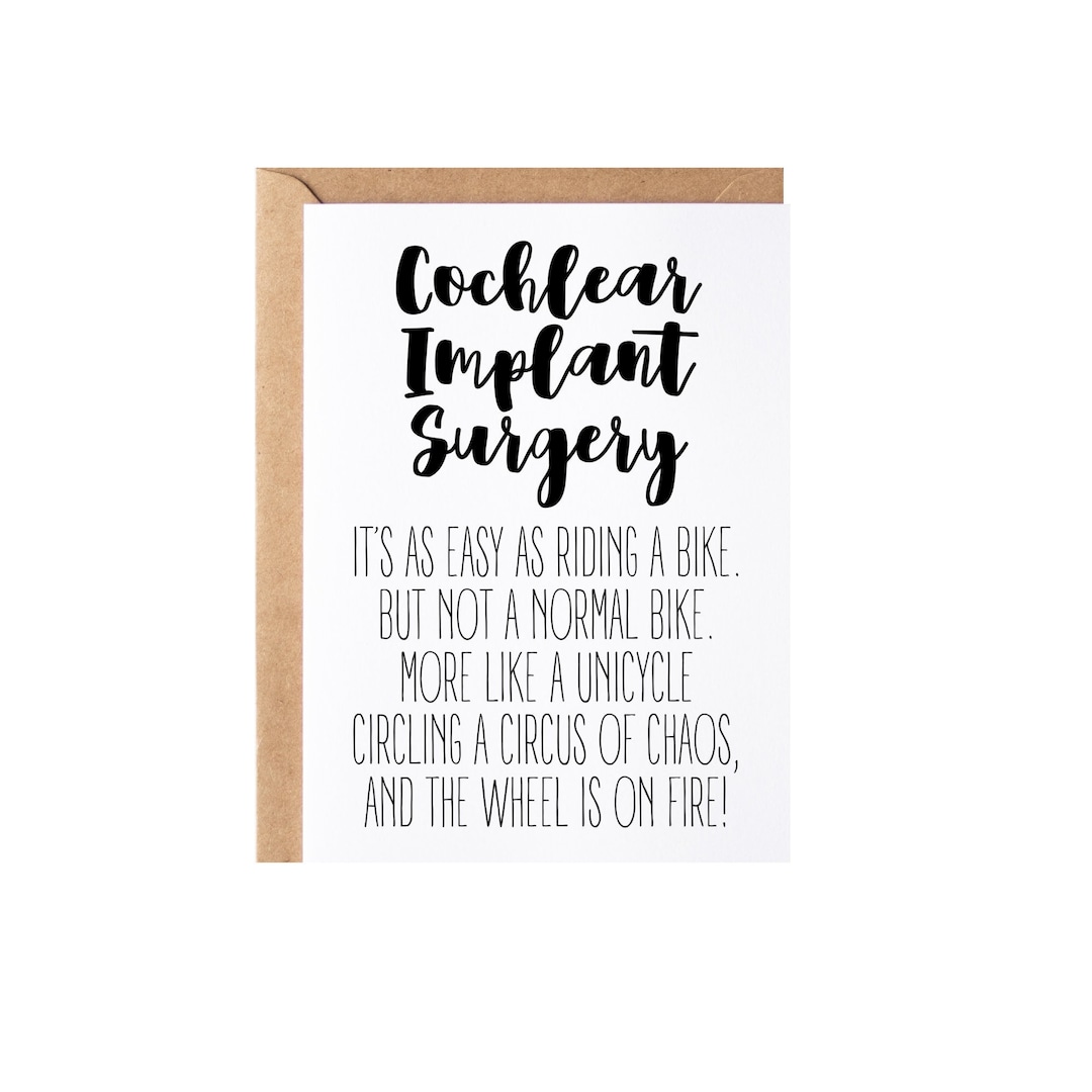 Cochlear Implant Surgery Card, Cochlear Implant Operation Recovery Gift ...
