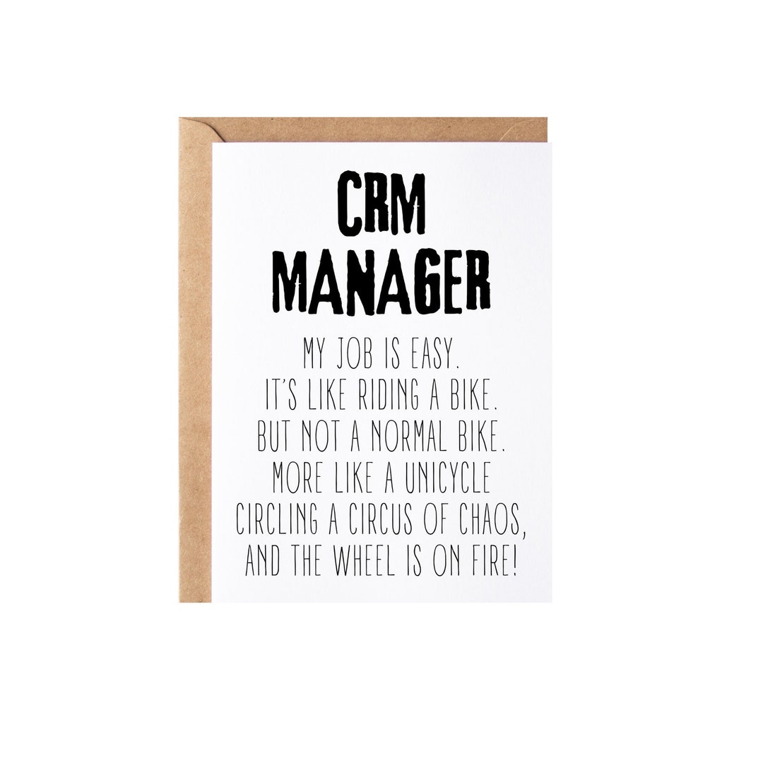 CRM Manager Gift, Card | Funny CRM Management Thank You Appreciation ...