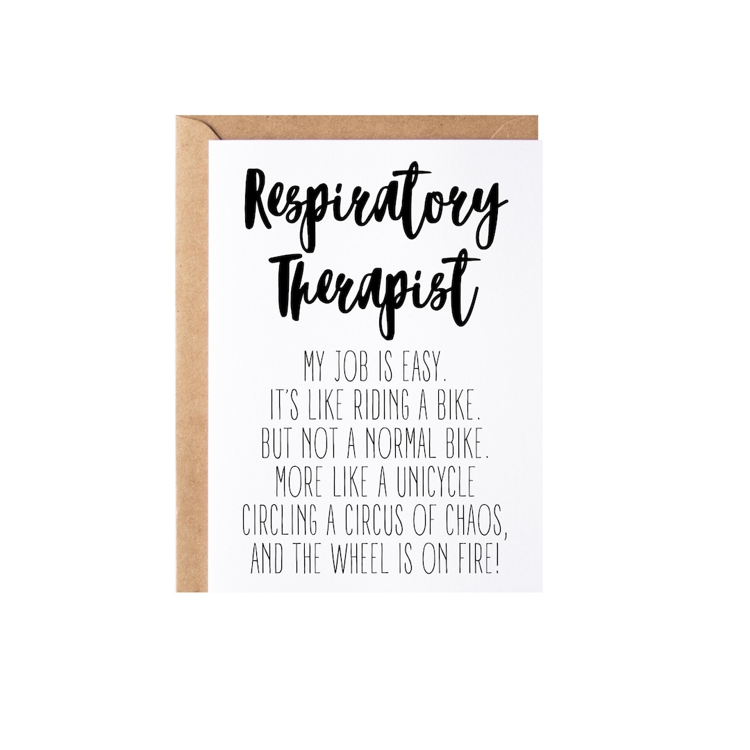 Respiratory Therapist Grad Card, Funny Respiratory Therapist Thank You ...