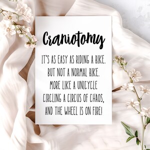 Craniotomy Surgery Gift, Card | Brain Surgery Recovery Get Well Soon ...