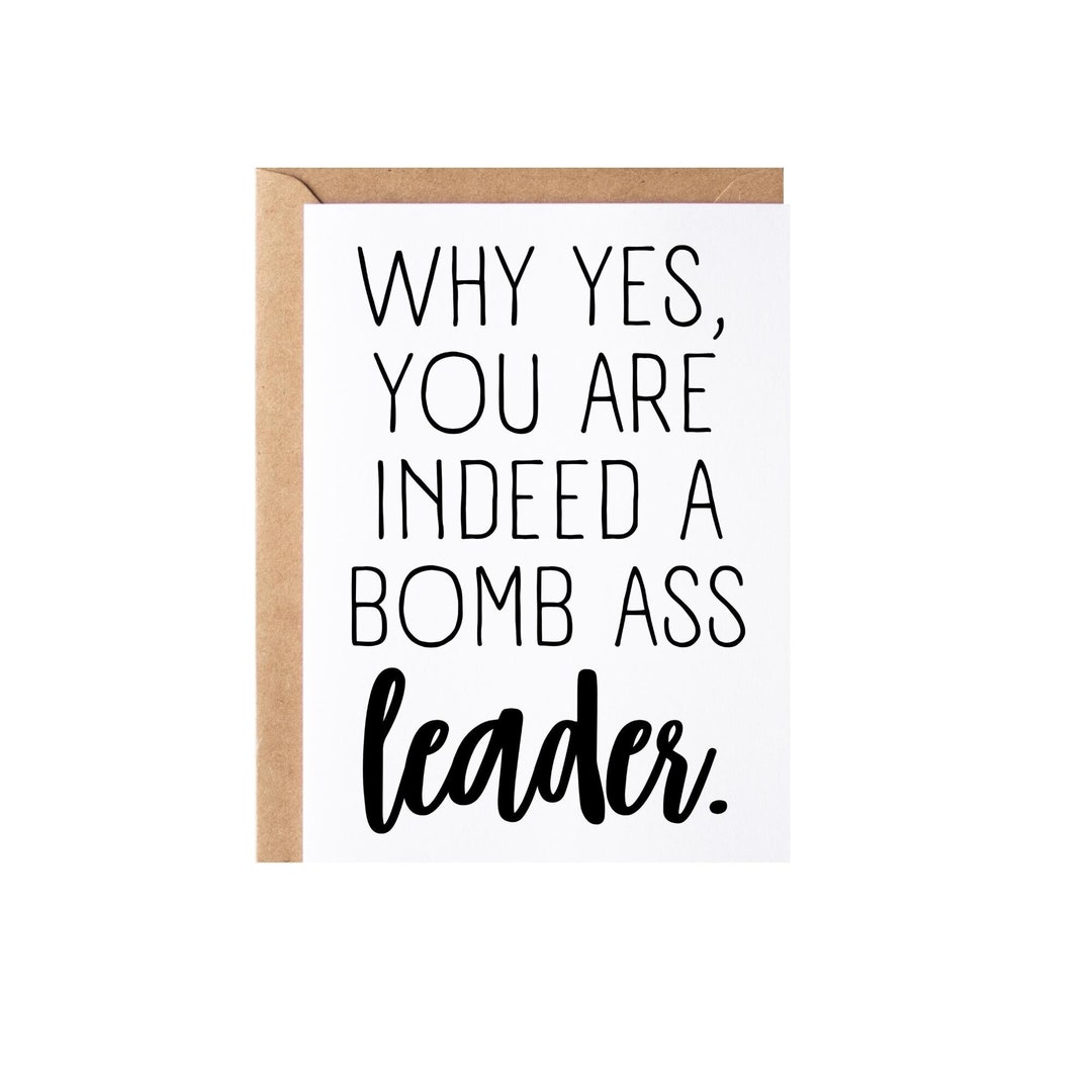 Leader Gift, Card | Funny Group + Team Leadership Thank You ...