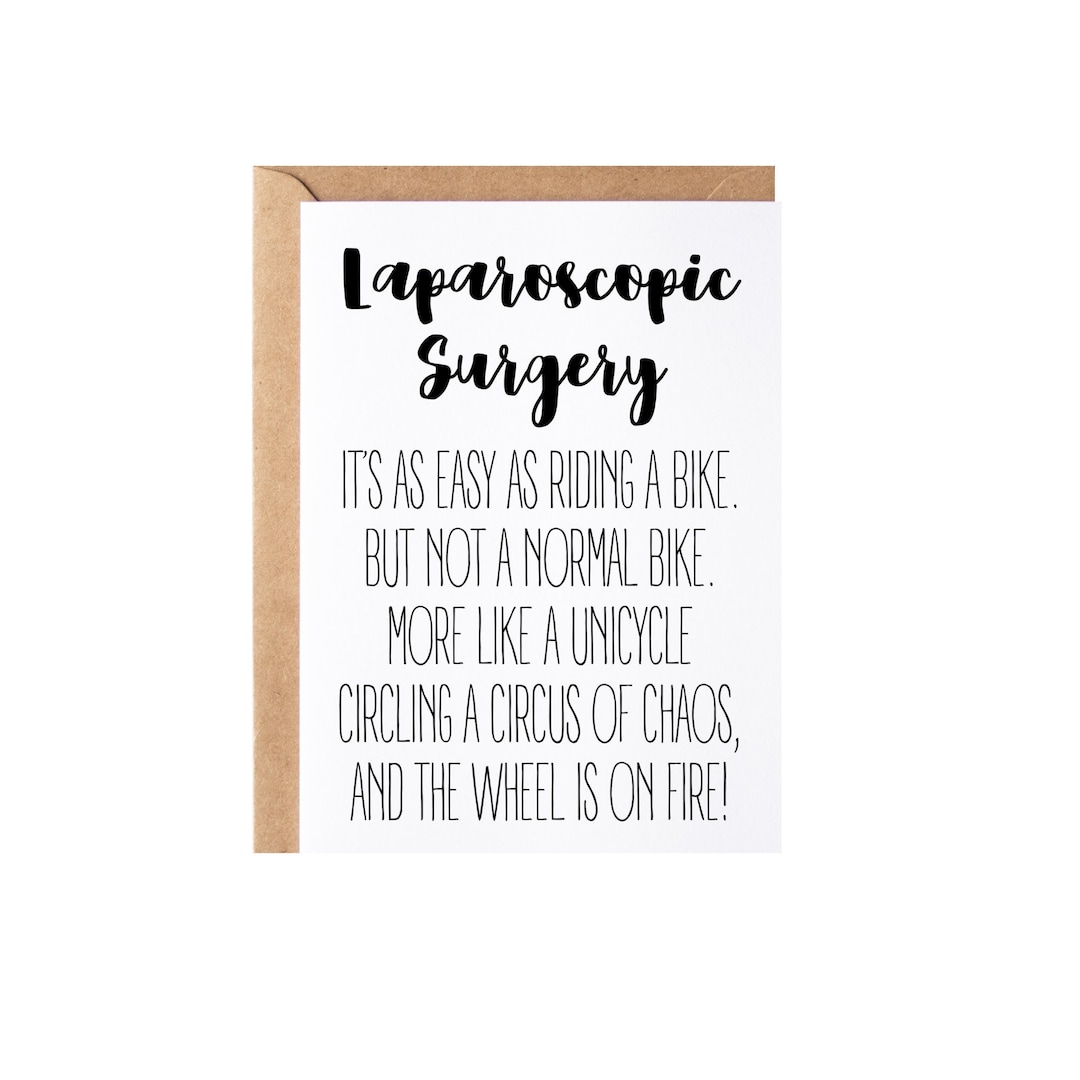 Laparoscopic Surgery Card, Laparoscopy Operation Recovery Gift Idea ...