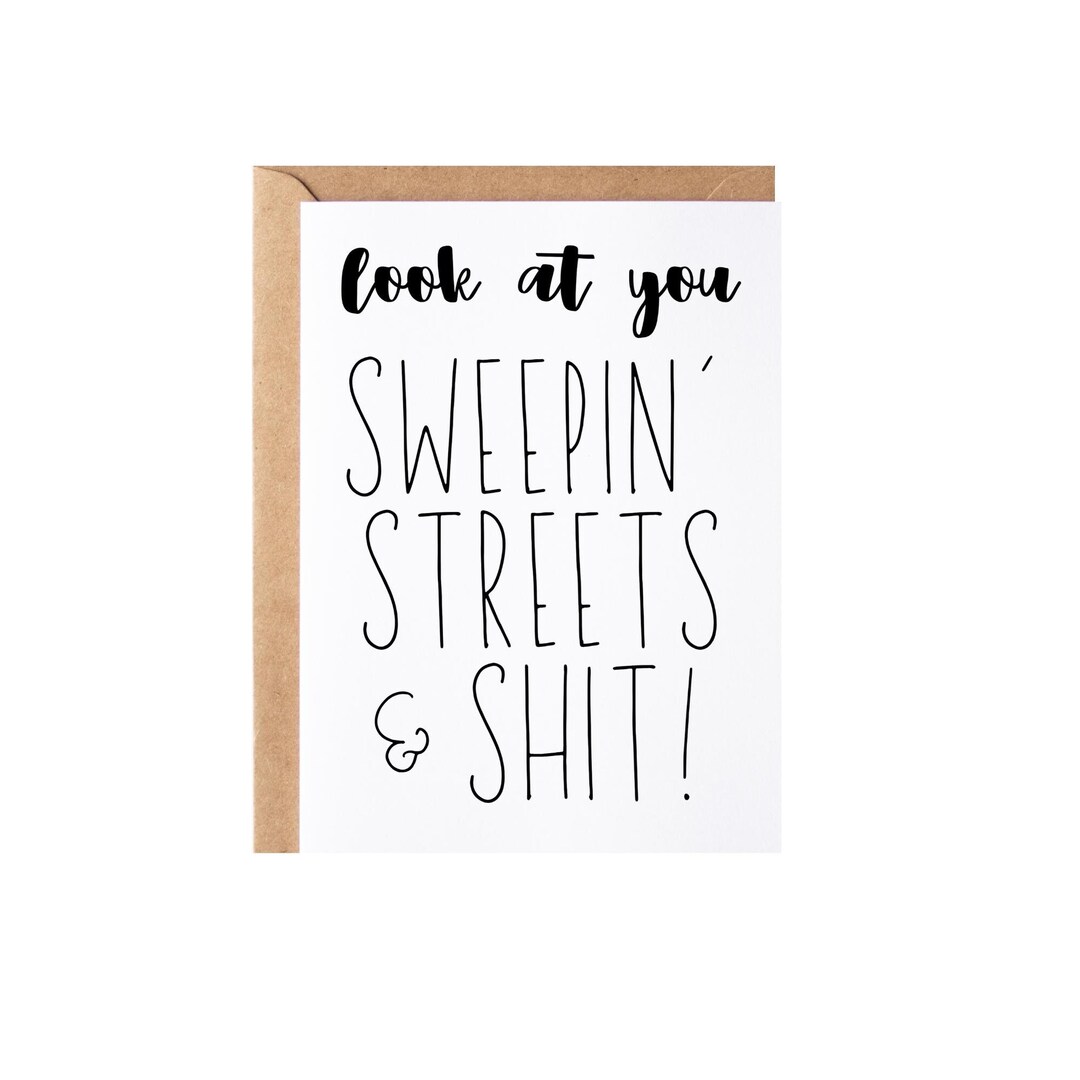Street Sweeper Gift, Card | Funny Street Sweeping Thank You ...