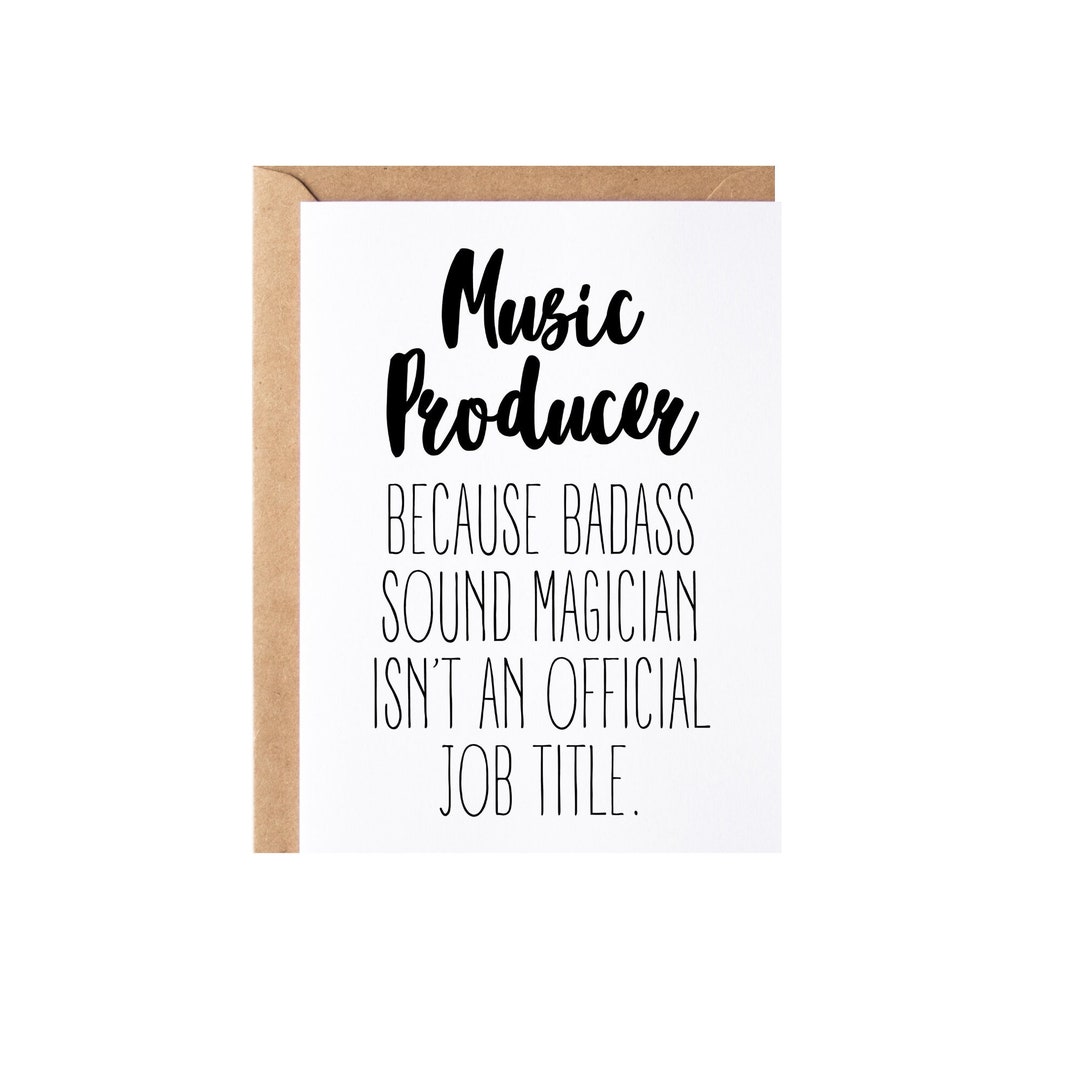 Music Producer Gift, Card | Funny Music Producing Thank You ...
