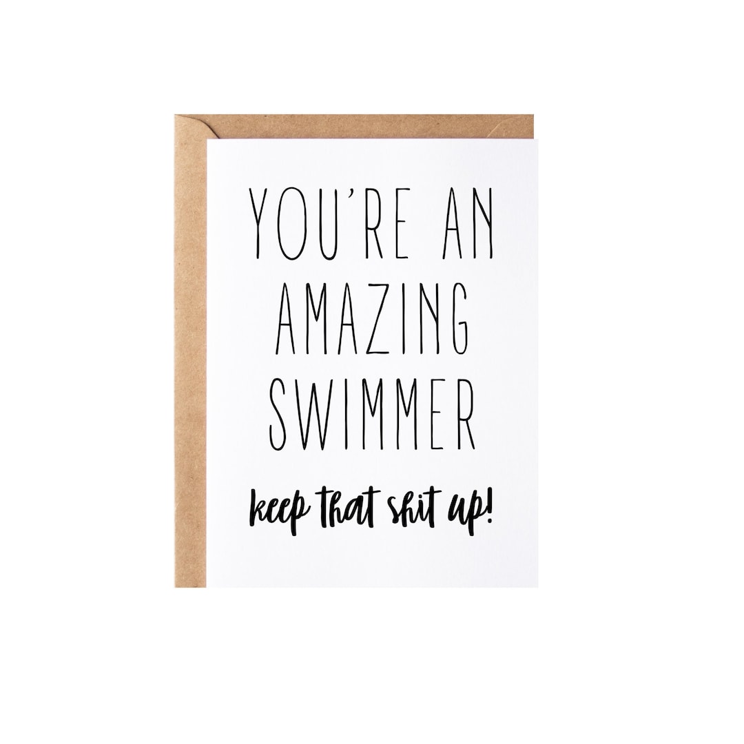 Swimmer Gift, Card | Funny Swimmer Present Idea From Swim Team Members ...