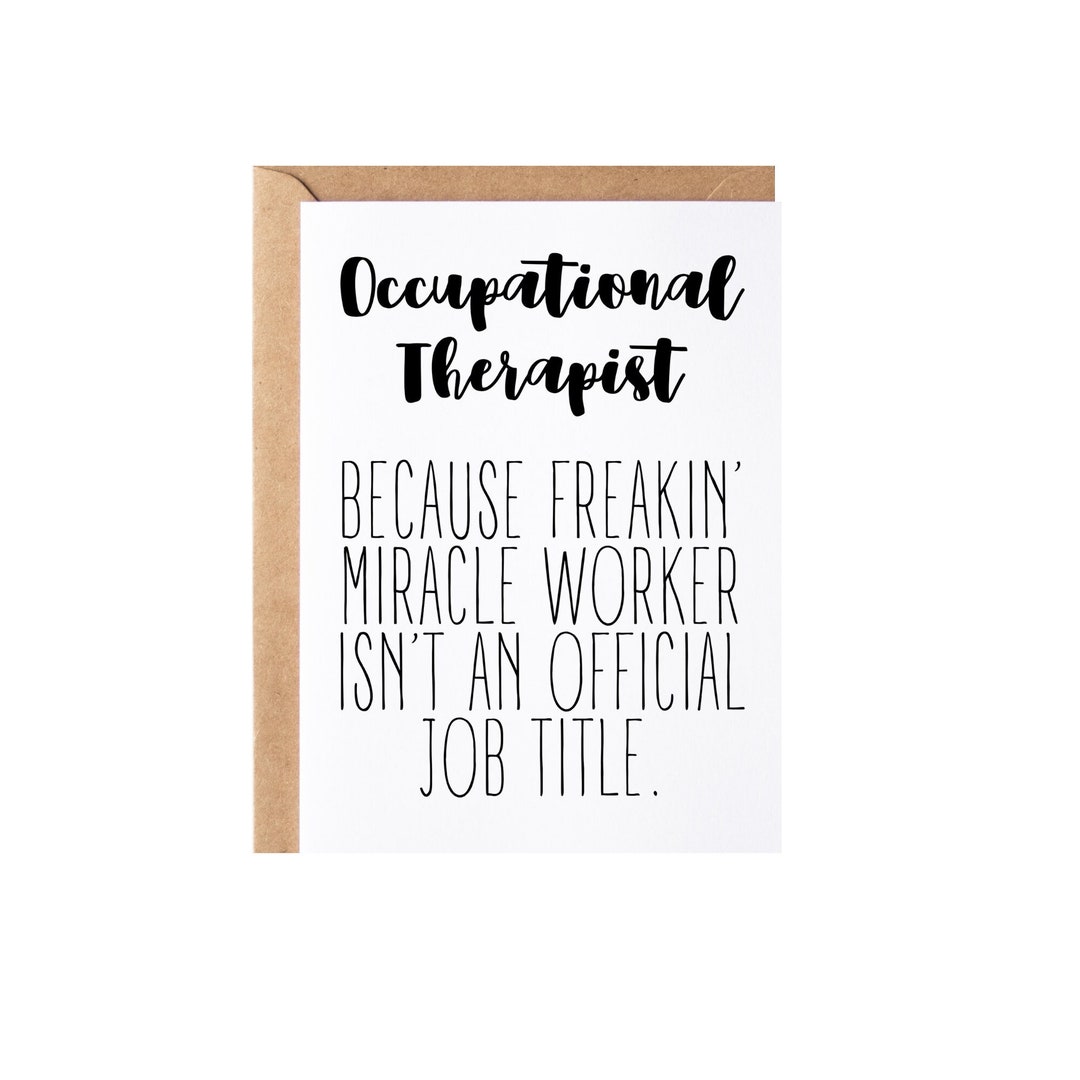 Occupational Therapist Gift, Card | Funny Occupational Therapy Thank ...