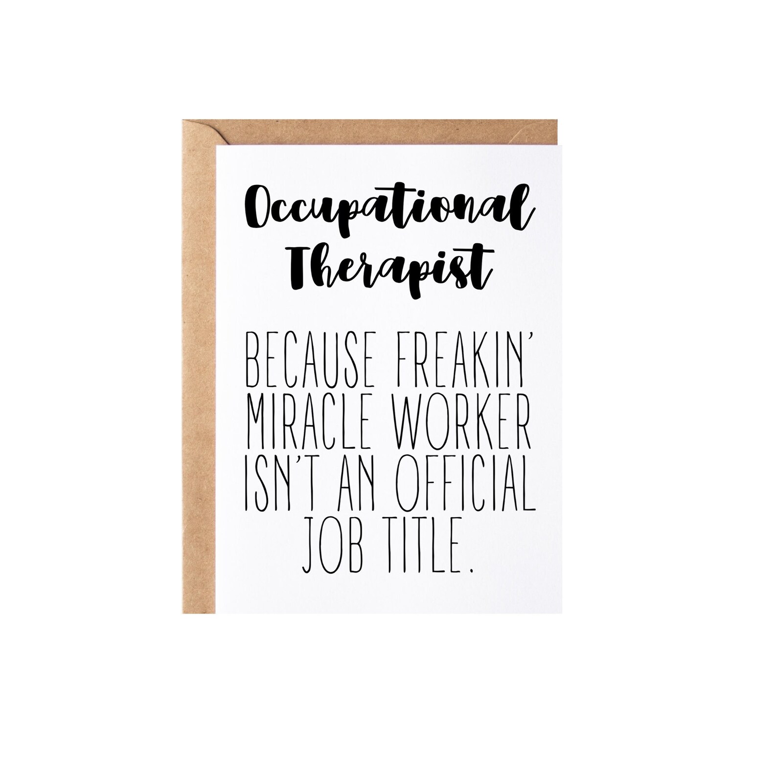 Occupational Therapist Gift, Card | Funny Occupational Therapy Thank ...