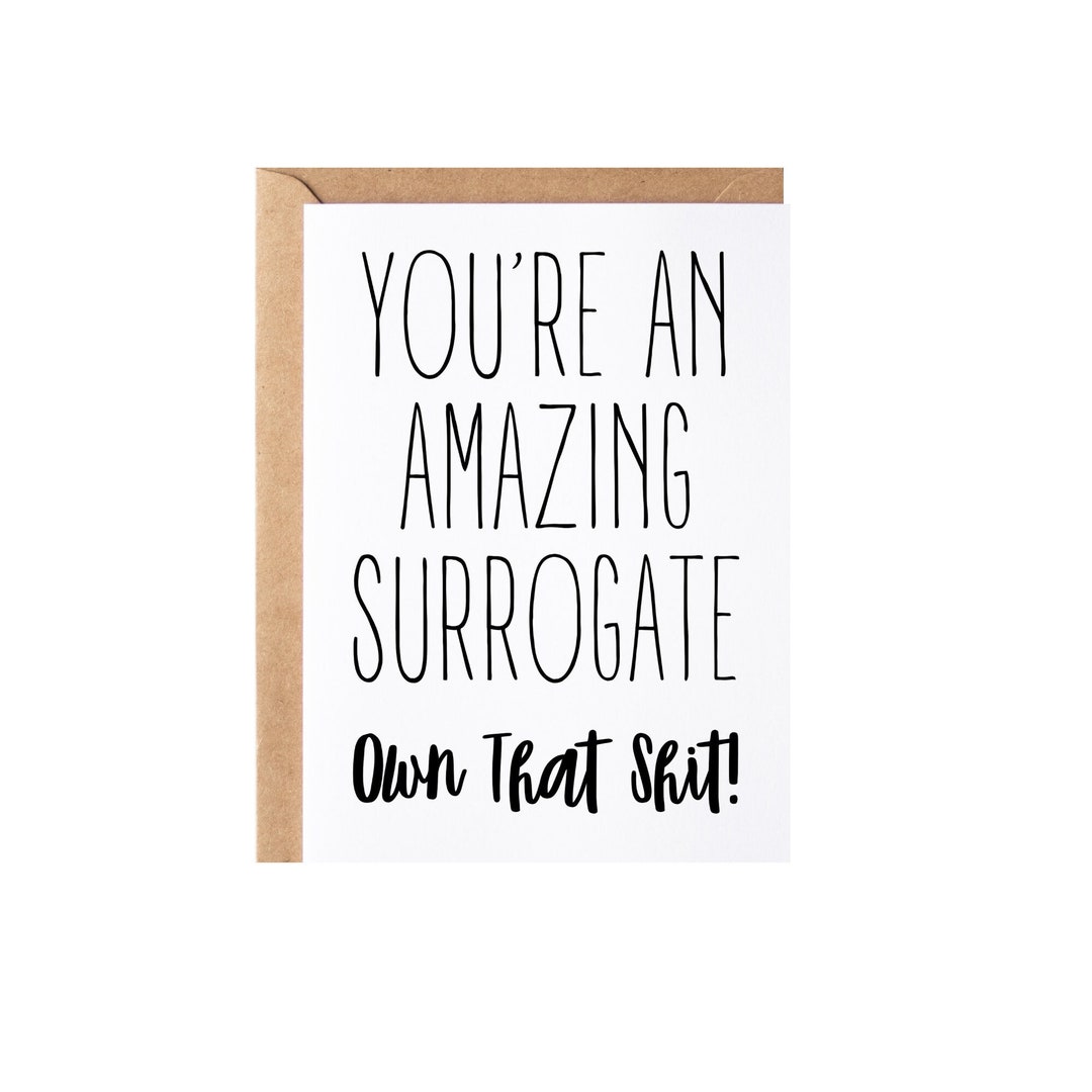Surrogate Gift, Surrogacy Card | Funny Surrogate Mom Thank You Gift ...