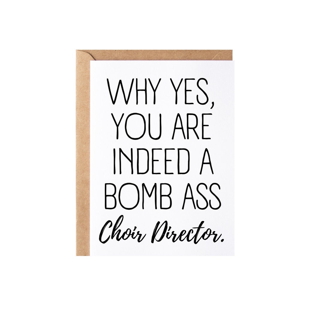 Choir Director Gift, Card | Funny Choir Director Thank You Appreciation ...