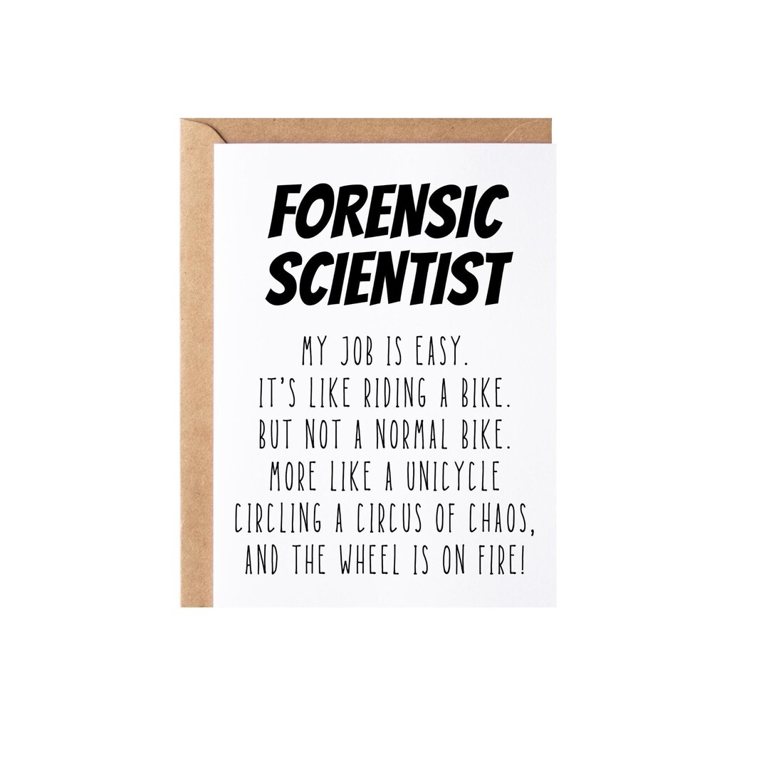 Forensic Scientist Gift, Card | Funny Forensic Scientist Thank You ...