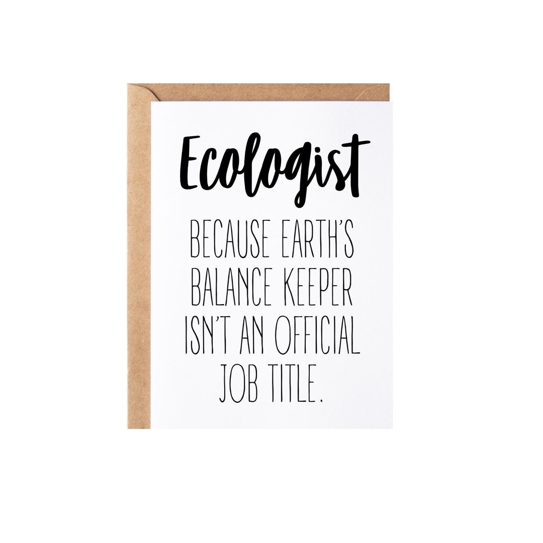 Ecologist Gift, Card | Funny Ecologist Thank You Appreciation Present ...