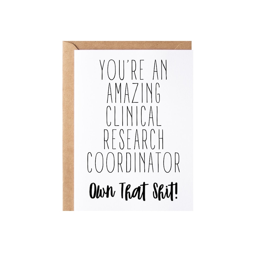 Clinical Research Coordinator Gift, Card | Funny Clinical Research ...