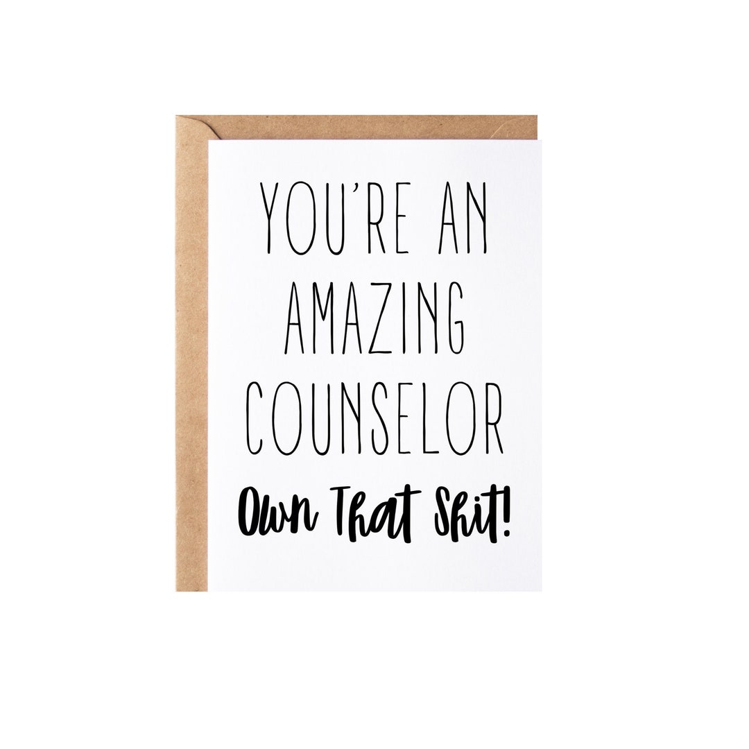 Counselor Gift, Card | Counselor Thank You Appreciation Present Idea ...