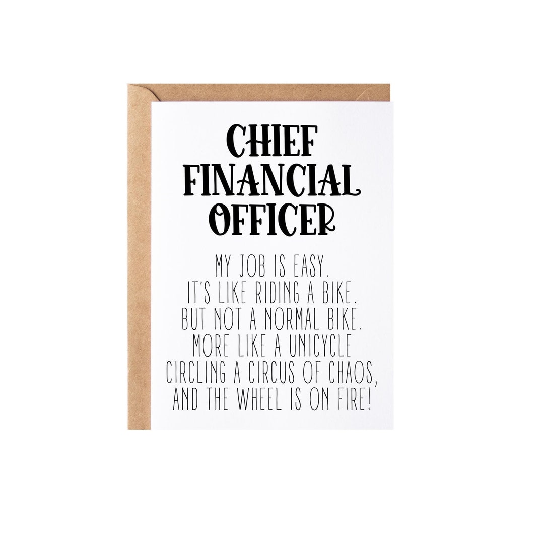 Chief Financial Officer Gift, Card | Funny CFO Thank You Appreciation ...
