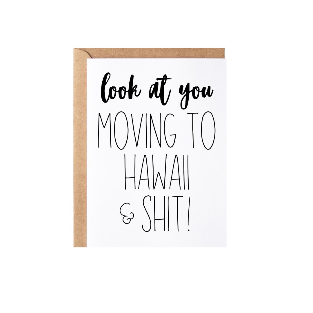 Moving to Hawaii Gift - Friend and Coworker Relocation Goodbye Moving ...