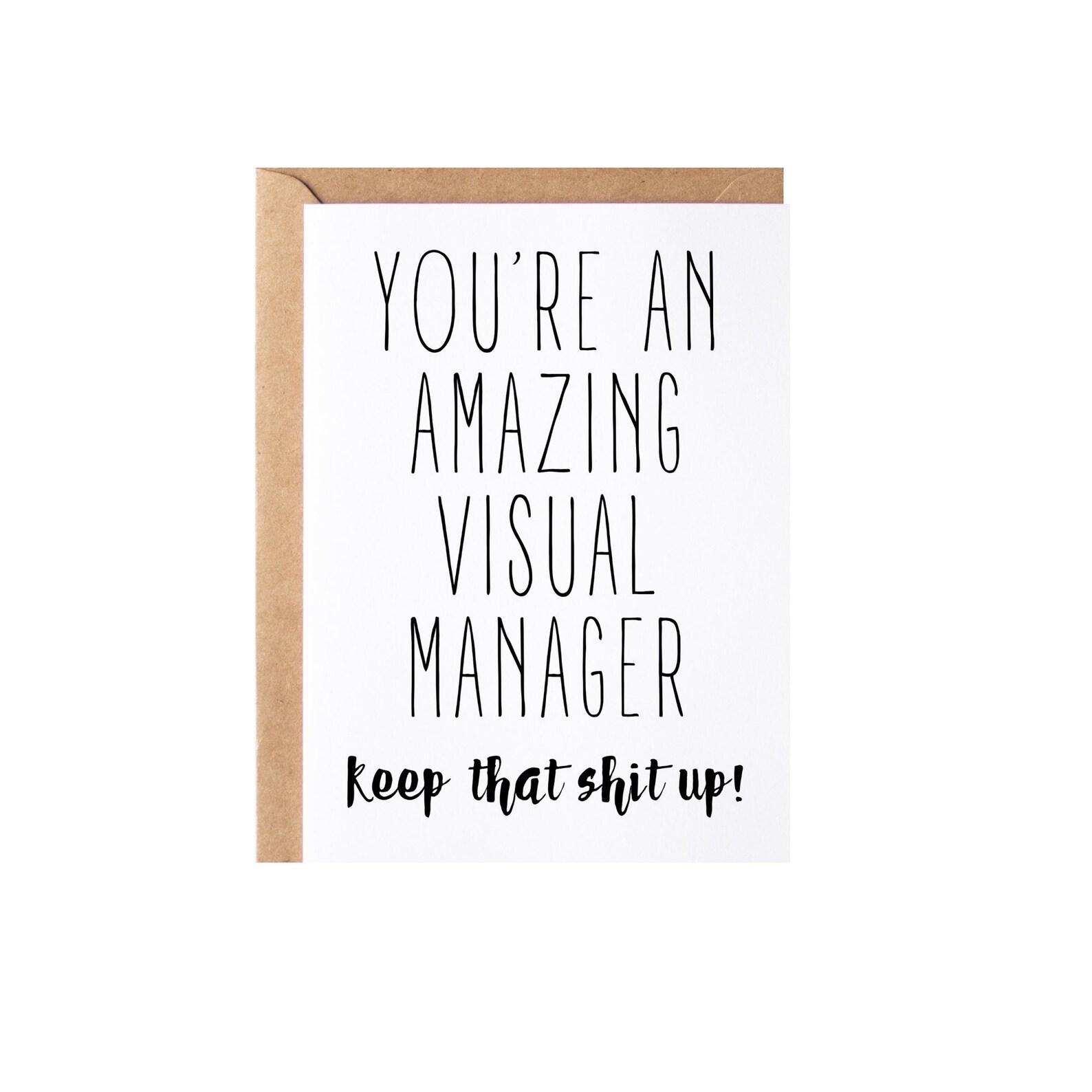 Visual Manager Gift, Card | Funny Visual Manager Thank You Appreciation ...