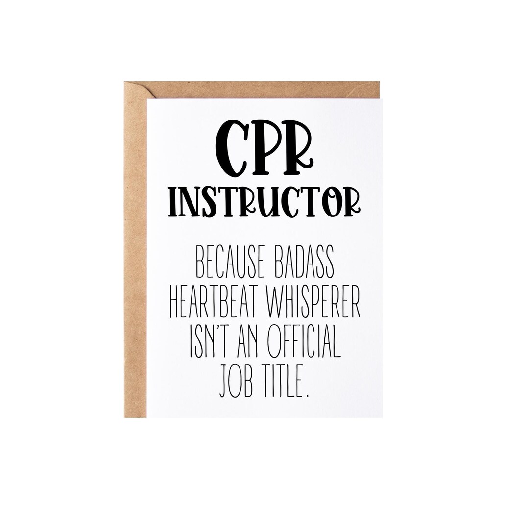 CPR Instructor Gift, Card | Funny CPR Instructor Thank You Appreciation ...