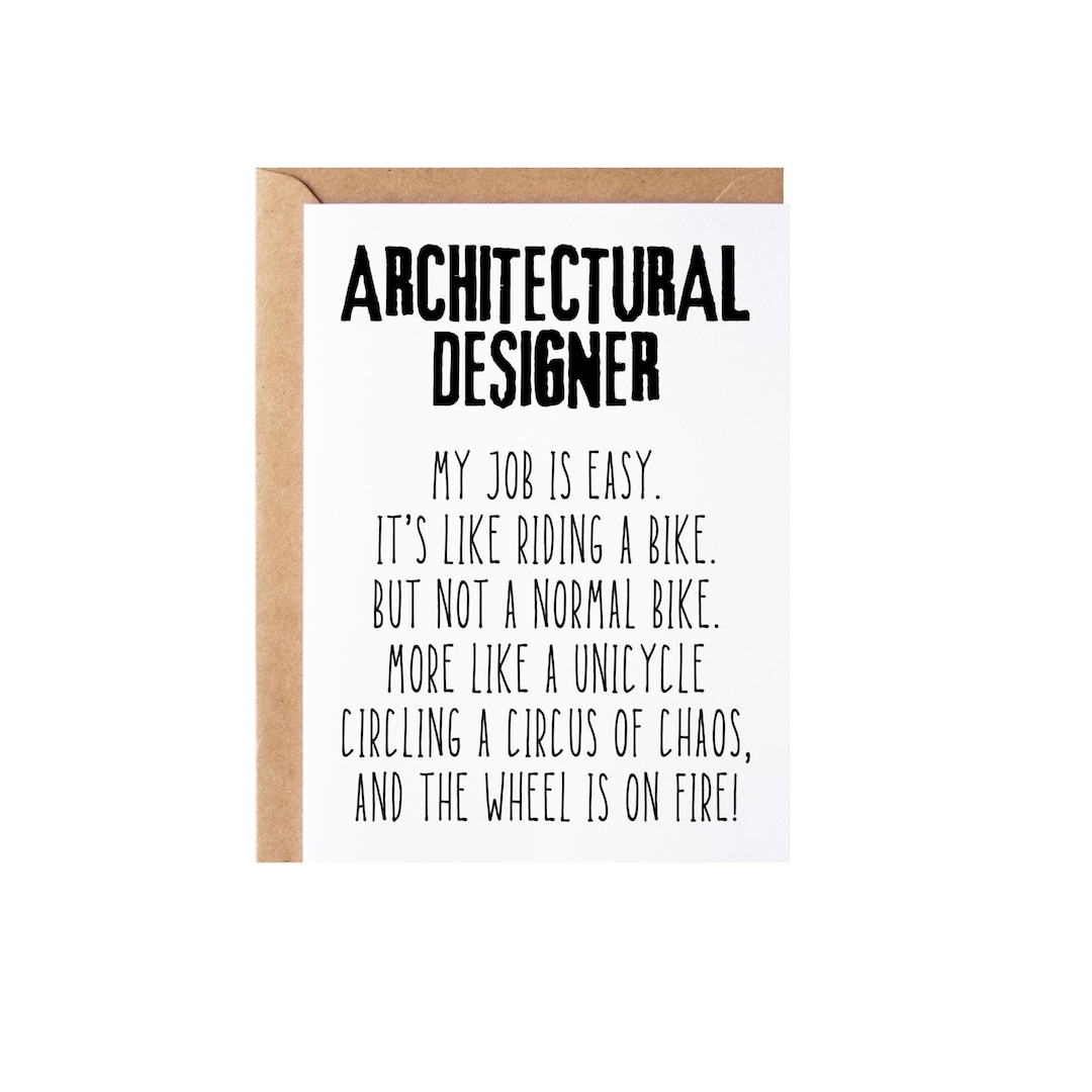 Architectural Designer Gift, Card | Funny Architectural Designer Thank ...