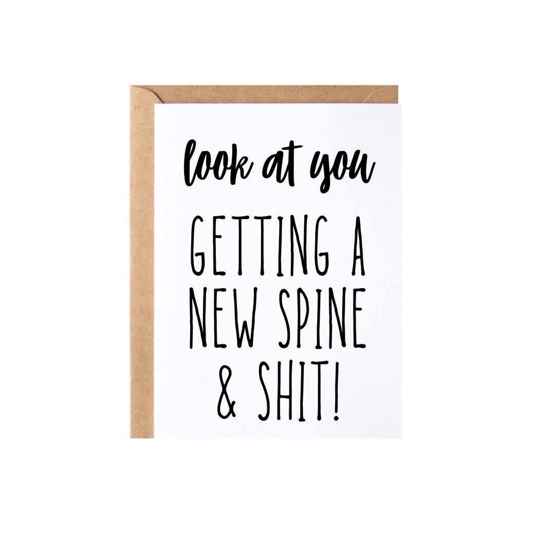 Spine Surgery Gift, Card | Spinal Surgery Recovery Get Well Soon ...