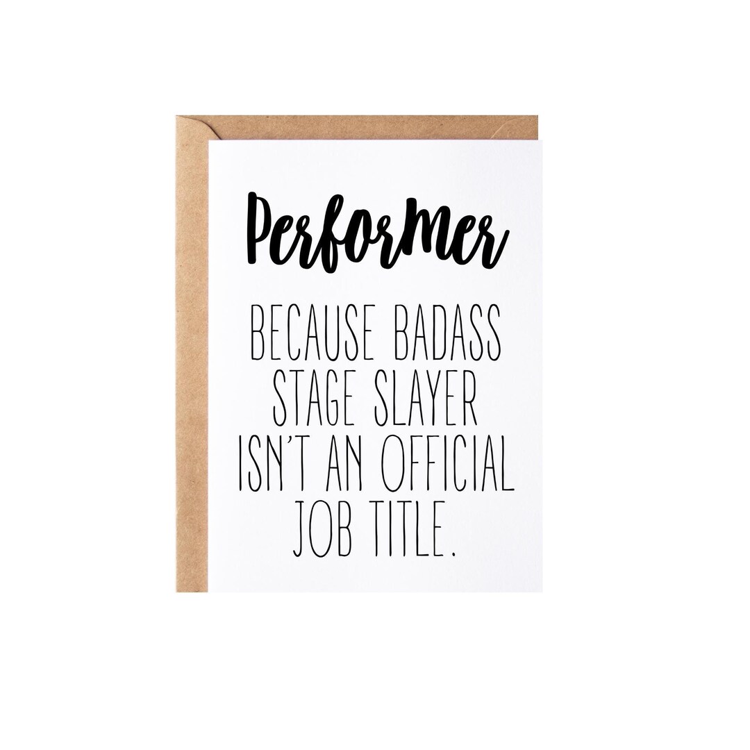 Performer Gift, Card | Funny Performer Thank You Appreciation Present ...