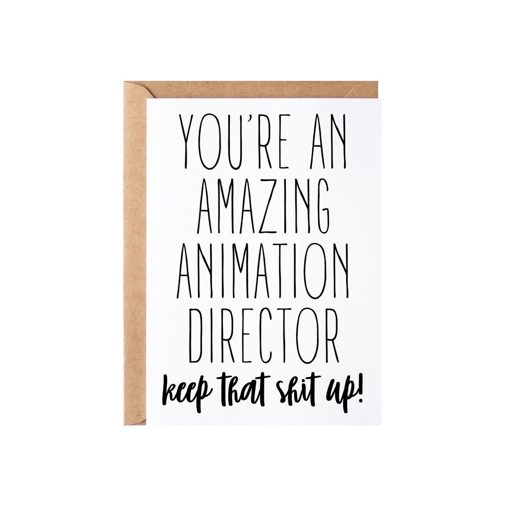 Animation Director Gift, Card | Funny Animation Director Thank You ...