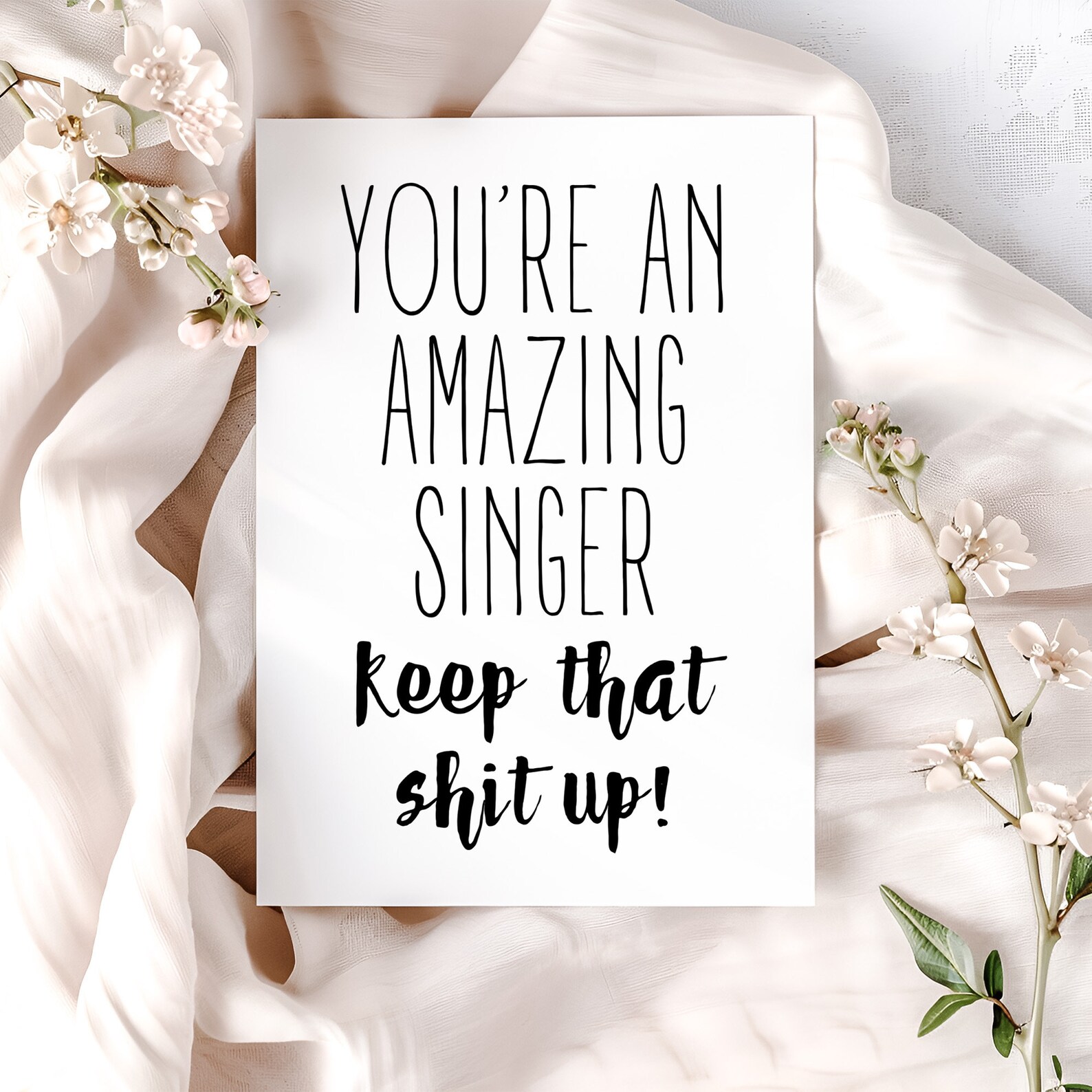 Singer Gift, Card | Funny Singer Thank You Appreciation Present Idea ...