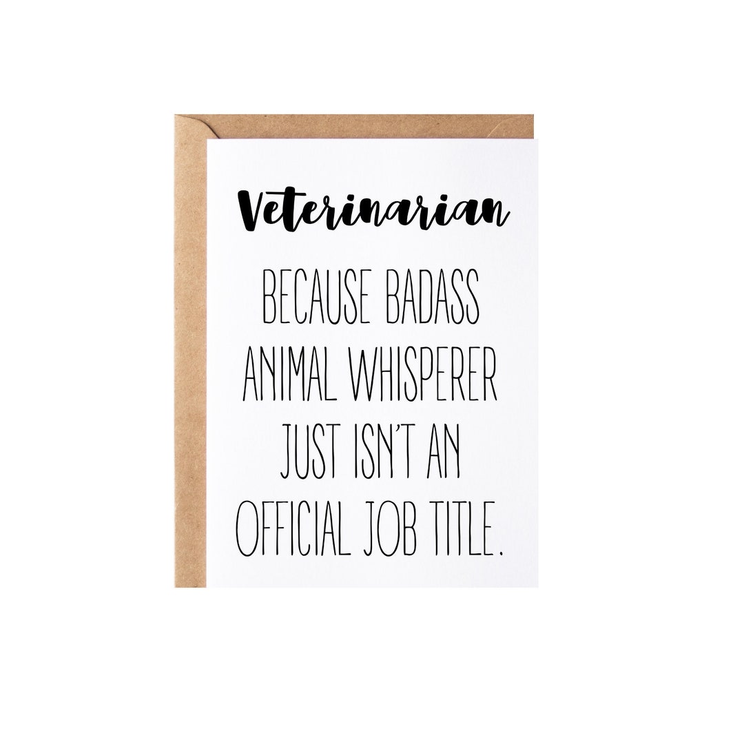 Veterinarian Grad Card | Vet Thank You Appreciation Gift, Vet School ...