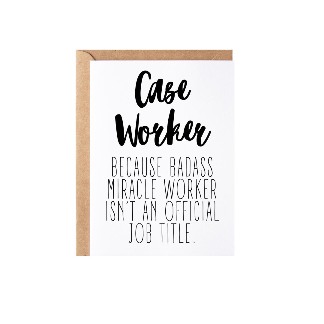 Case Worker Gift, Card | Funny Case Worker Thank You Appreciation ...