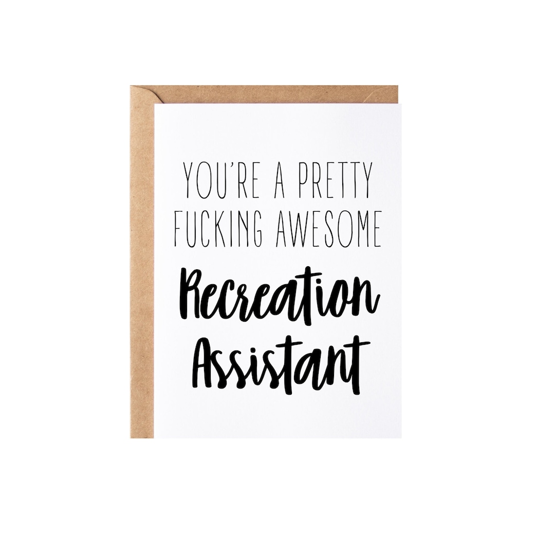 Recreation Assistant Gift, Funny Recreation Assistant Thank You ...