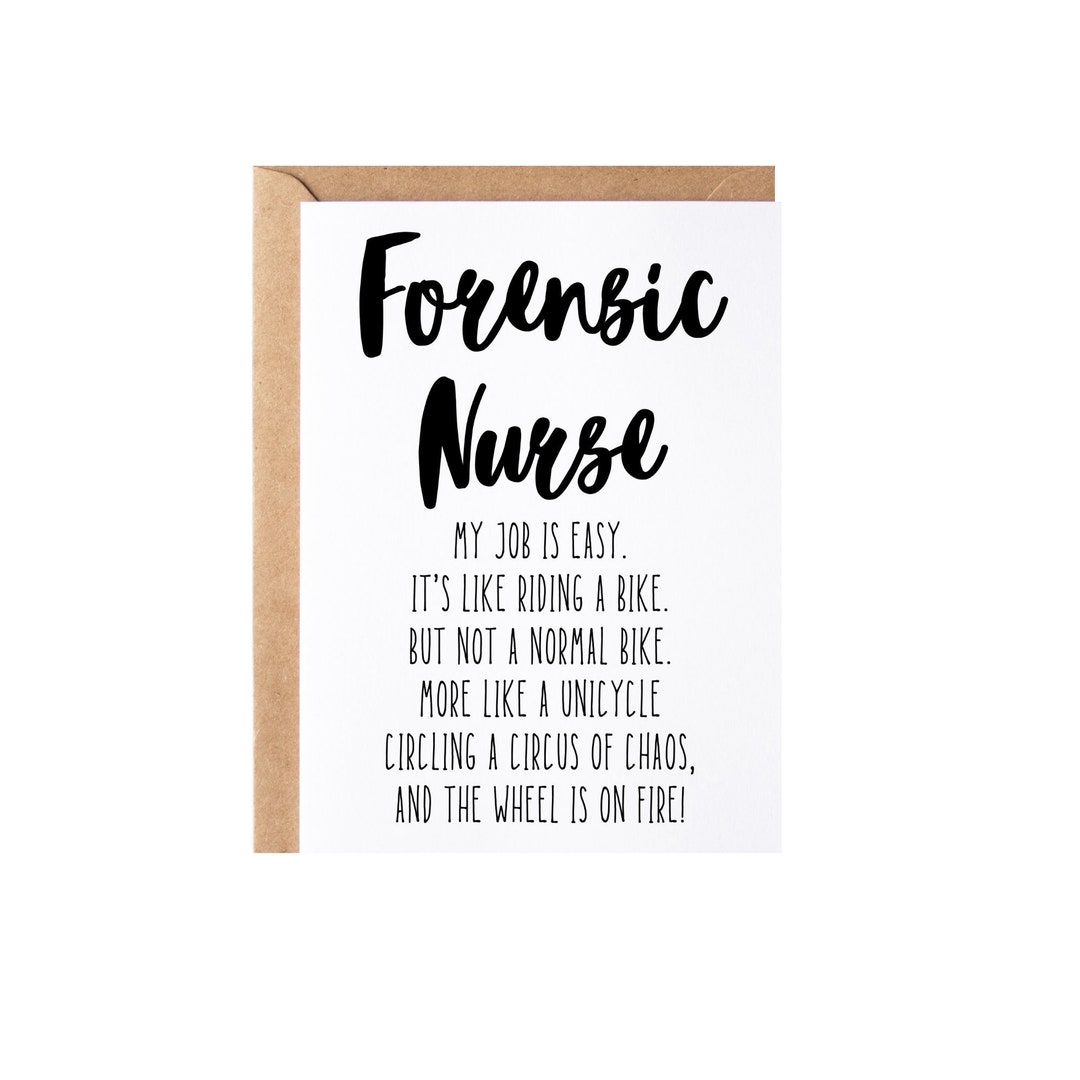 Forensic Nurse Gift, Card | Funny Forensic Nursing Thank You Present ...