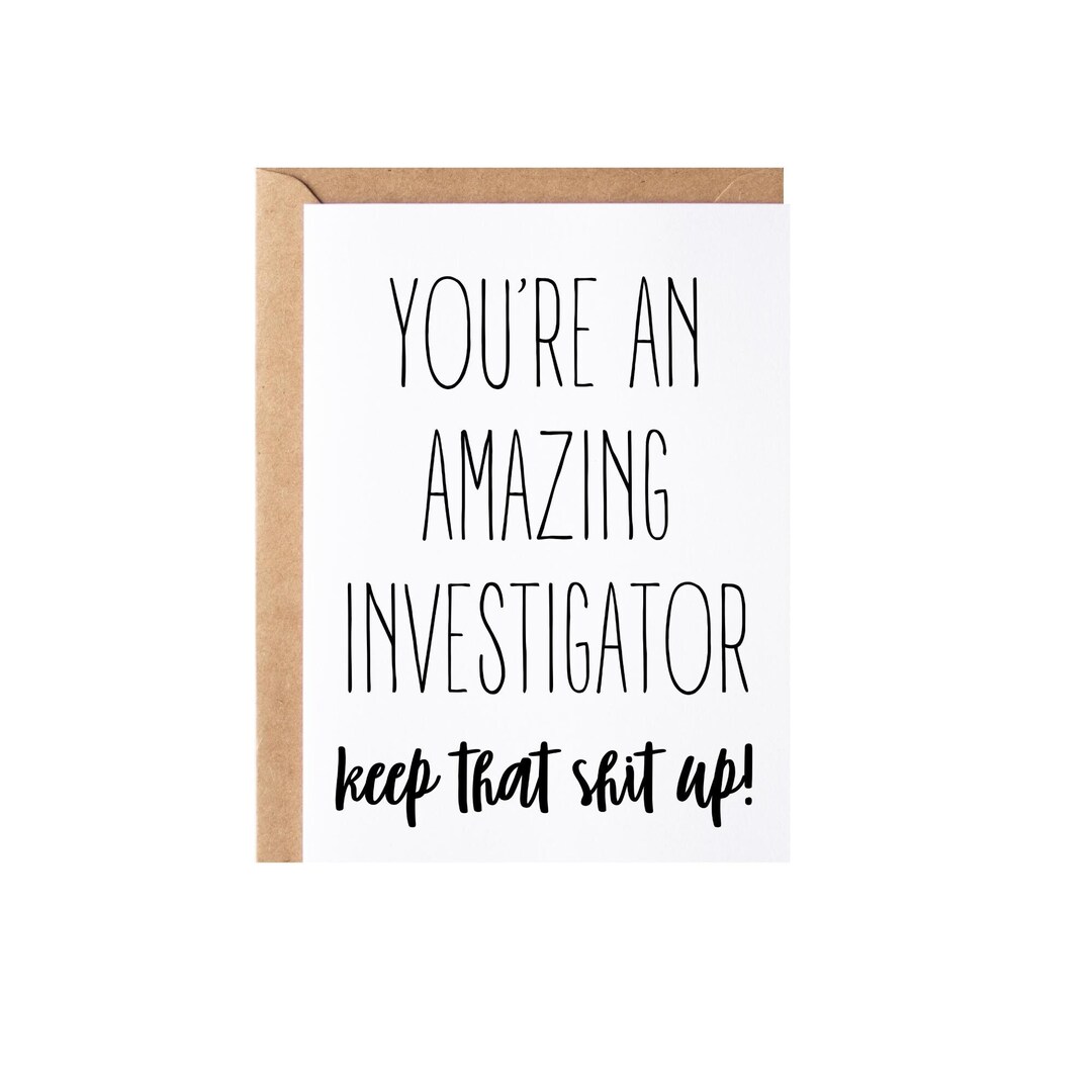 Investigator Gift, Card | Funny Investigator Thank You Appreciation ...