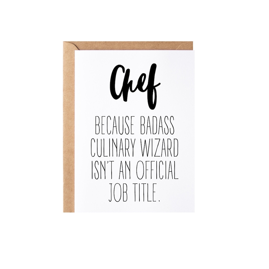 Chef Gift, Card | Funny Culinary Art School Student Grad, Private Chef ...