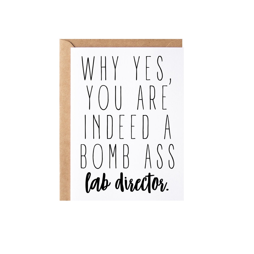 Lab Director Gift, Card | Funny Laboratory Director Present Idea, Lab ...