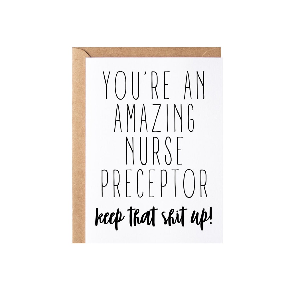 Nurse Preceptor Gift, Card | Funny Nurse Preceptor Thank You ...