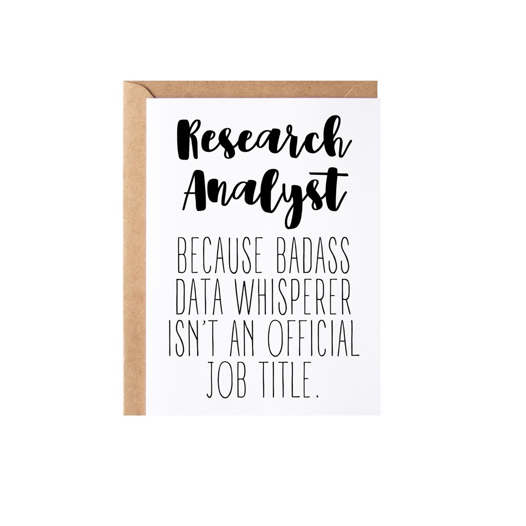 Research Analyst Gift, Card | Funny Research Analyst Thank You ...
