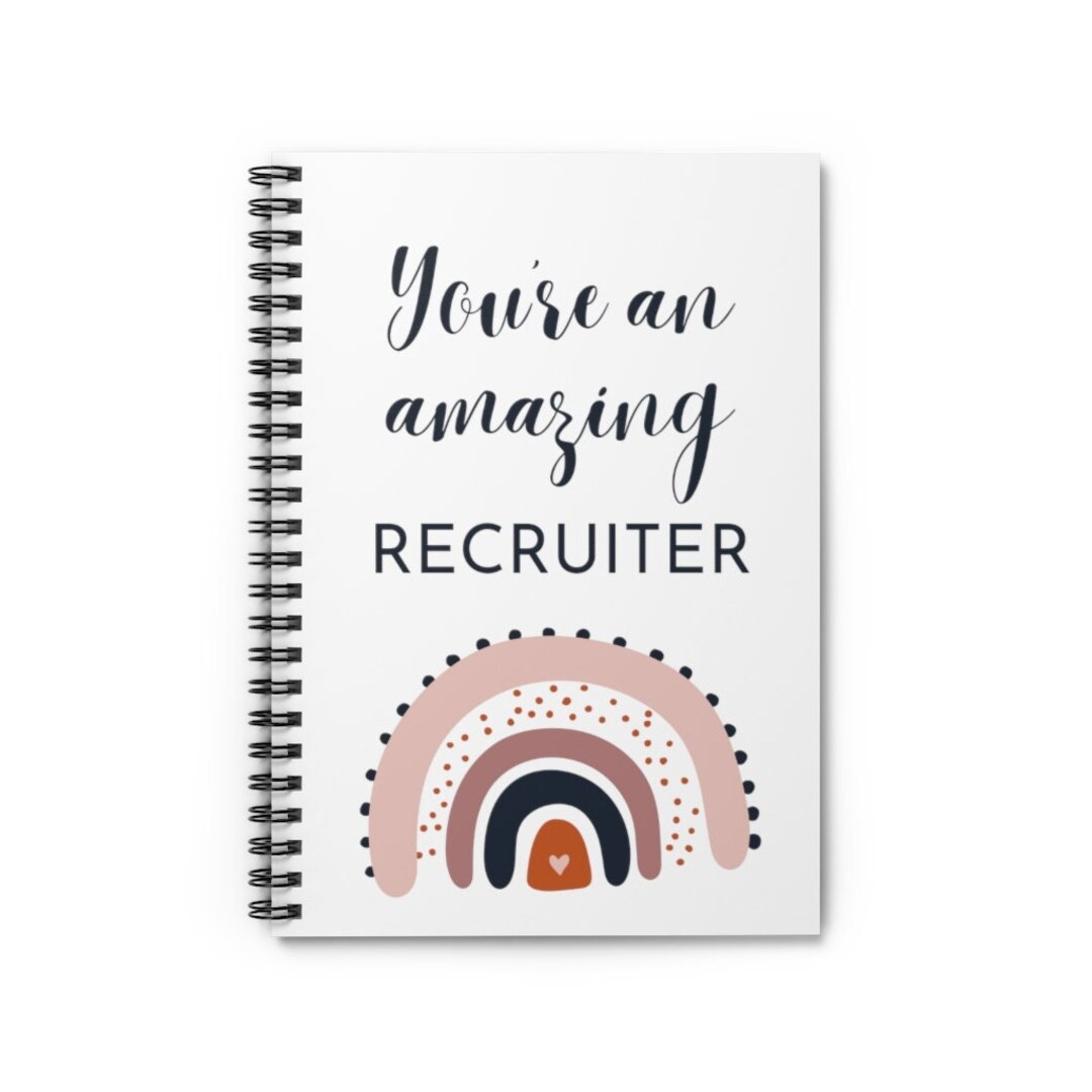 Recruiter Gift Idea, Lined Notebook - Etsy
