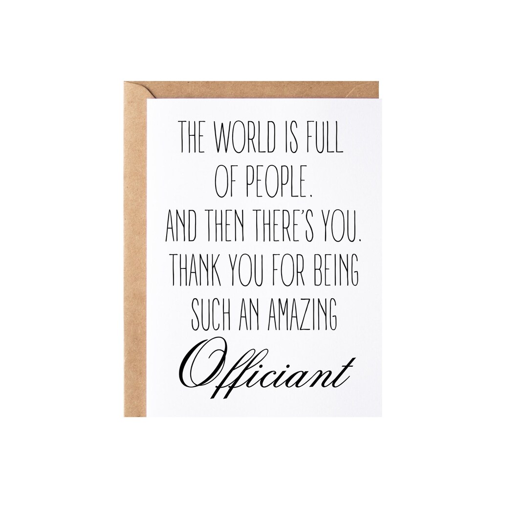 Officiant Gift, Wedding Officiant Card | Funny Thank You Appreciation ...