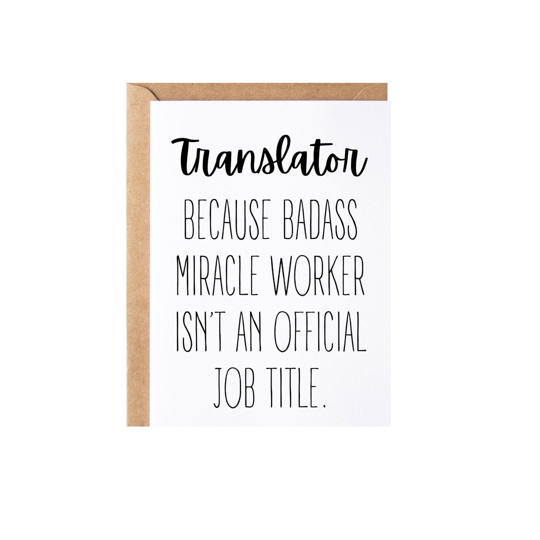 Translator Gift, Card | Funny Translator Thank You Appreciation Gift ...