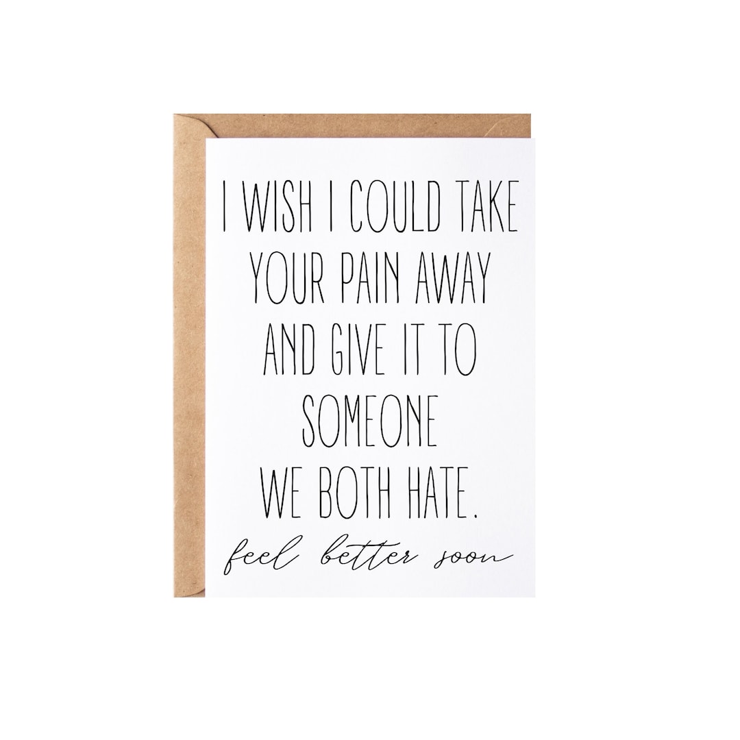 Having Surgery Card, Surgery Recovery Gift Idea | Funny Get Well Feel ...