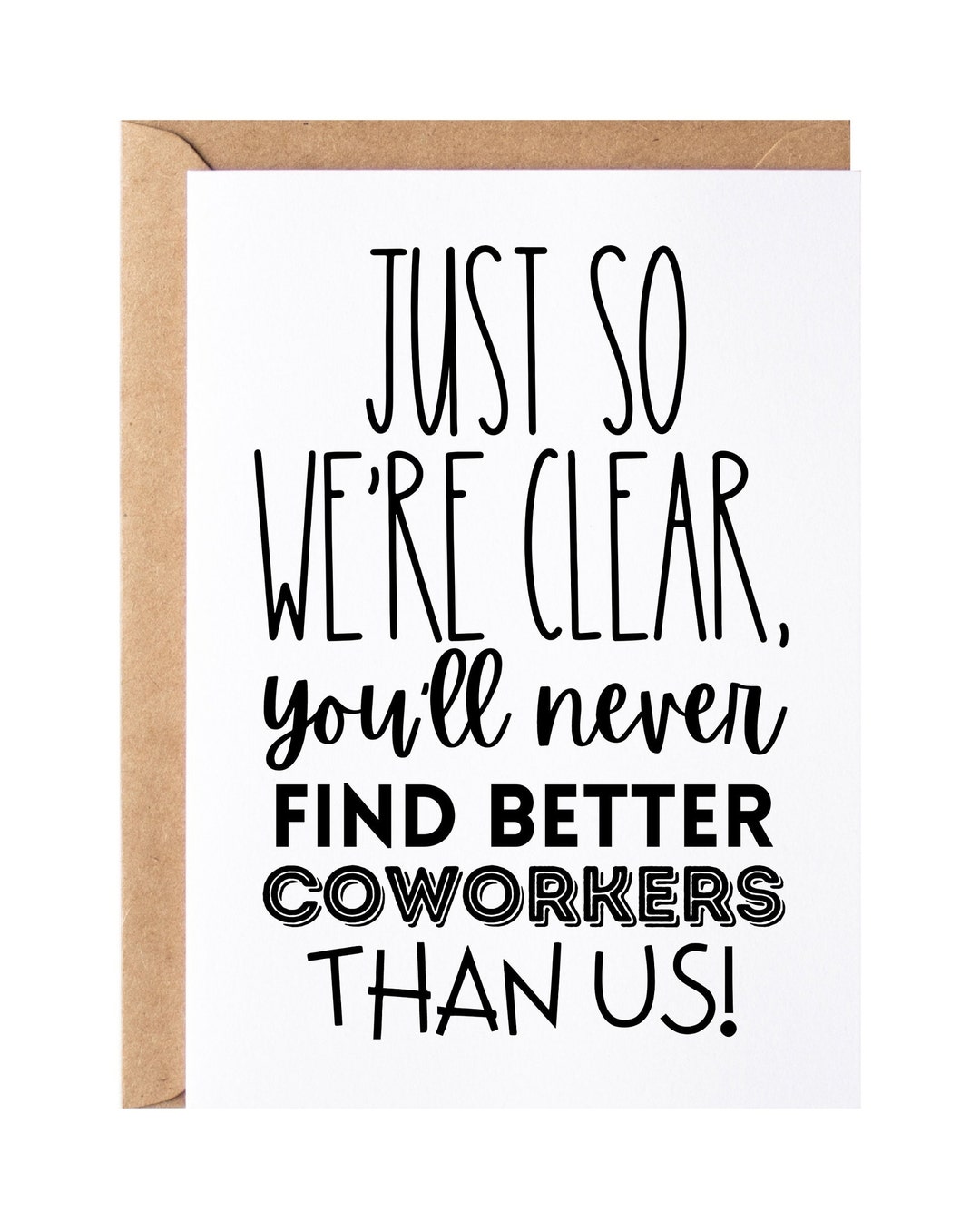 New Job Card, Coworker Leaving Gift, Goodbye Work Colleague | Employee ...