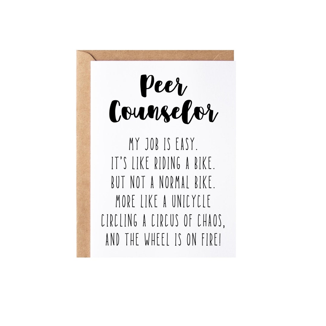 Peer Counselor Gift, Card | Peer Counselor Thank You Appreciation ...