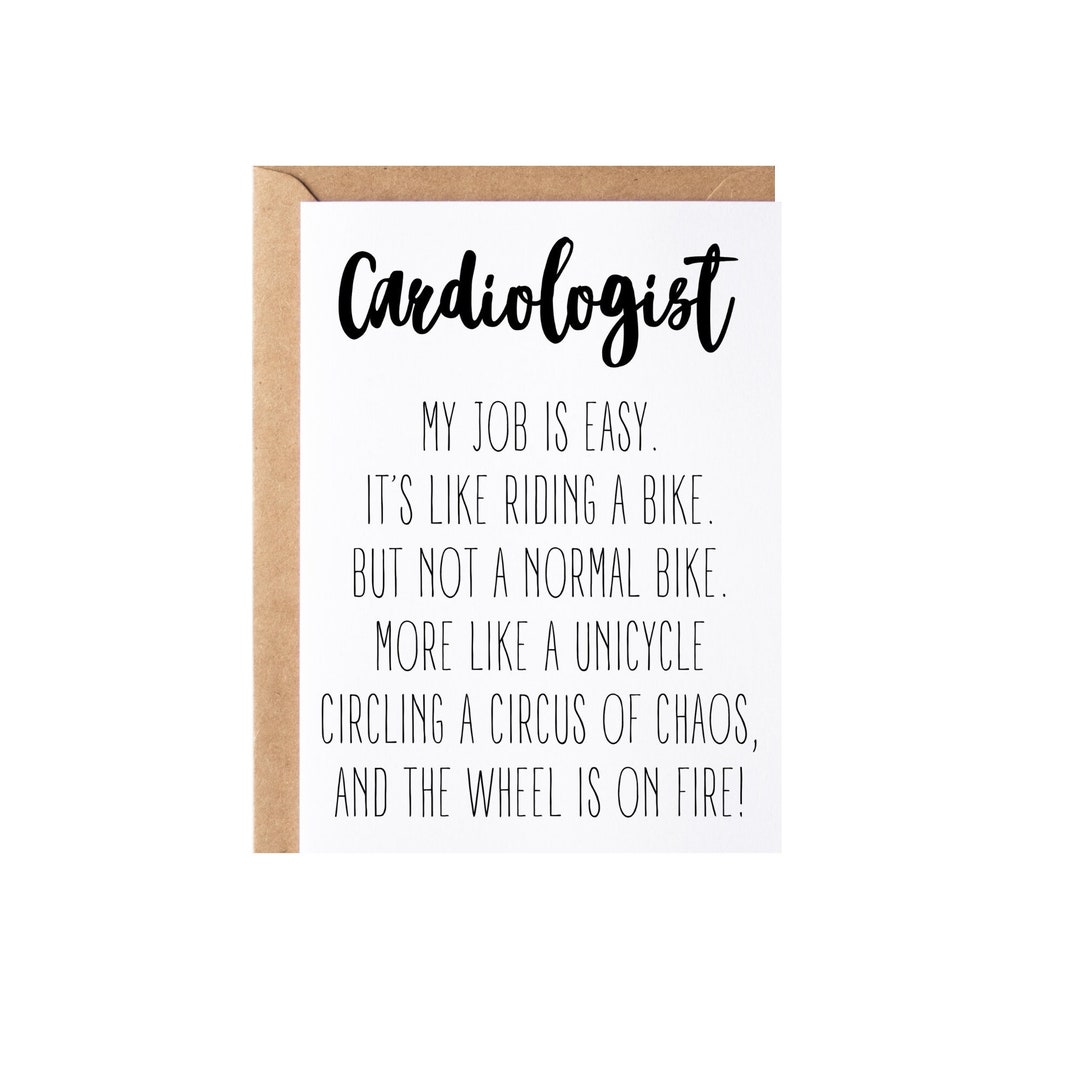 Cardiology Gift, Card | Funny Cardiologist Thank You Appreciation ...