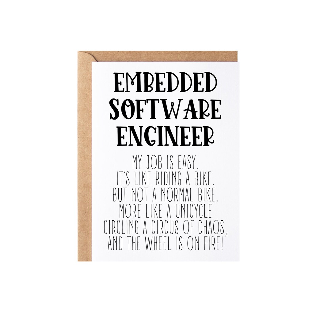 Embedded Software Engineer Gift, Card | Funny Embedded Software ...