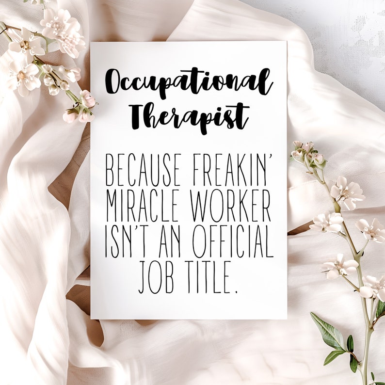 Occupational Therapist Gift, Card | Funny Occupational Therapy Thank ...